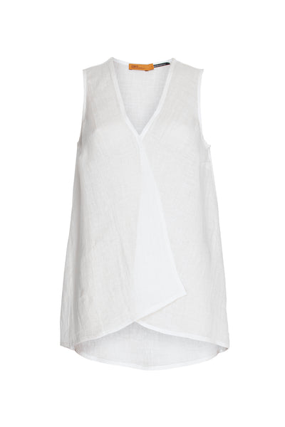 Linen V Neck Singlet - Natural 9748 – DIGBYS Boutique